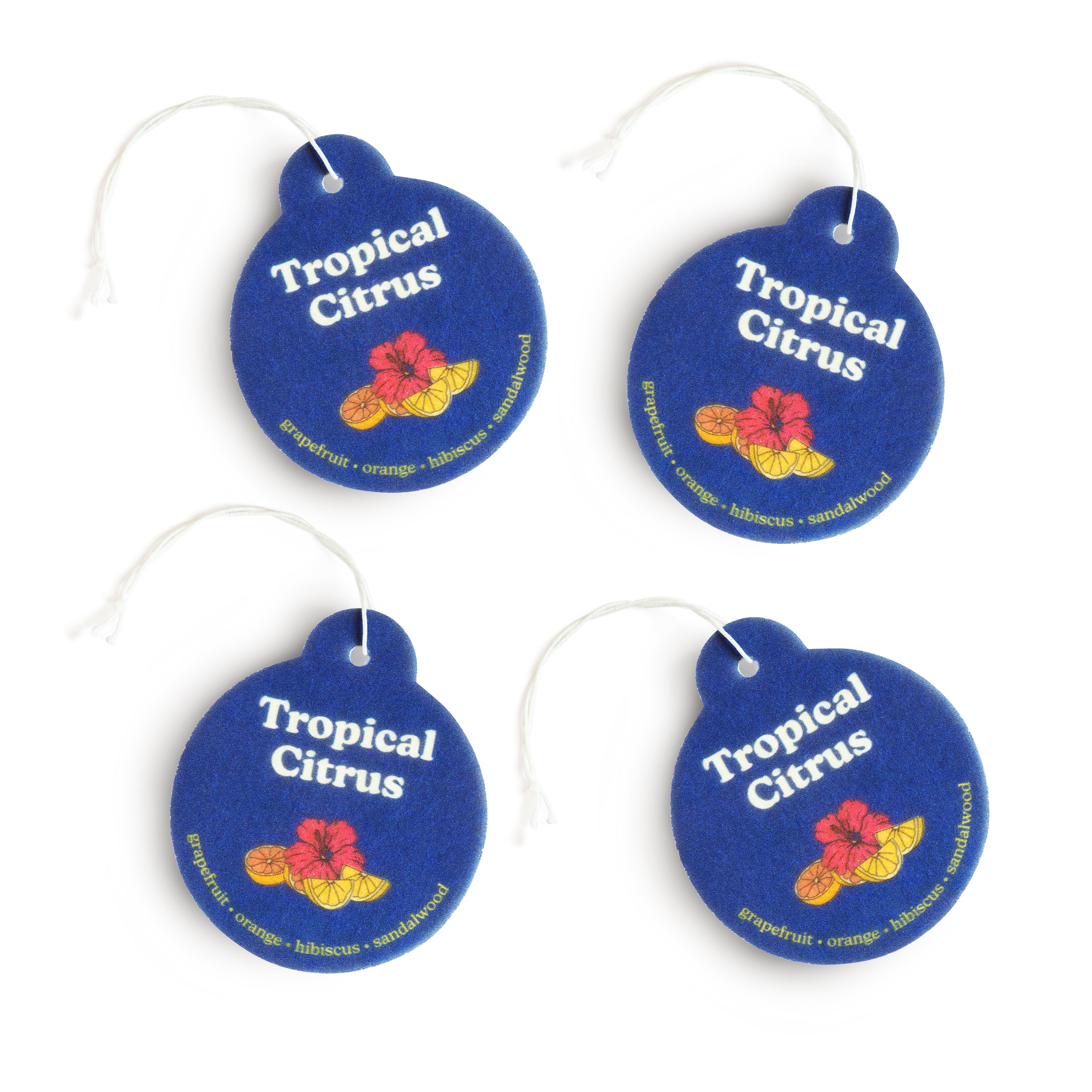 Tropical Citrus Car Charms 4-Pack - Happy Wax®